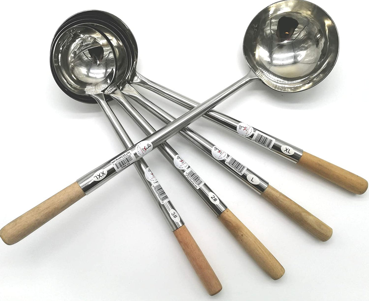10 oz Chinese Cooking Ladle (Width: 5" x Length: 19-1/4") Size: Large ...